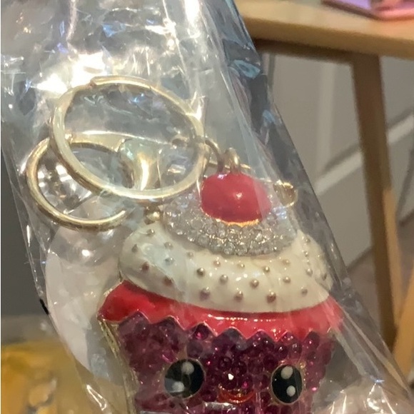 Accessories | Sparkling Cupcake Keychain With Rhinestones | Poshmark